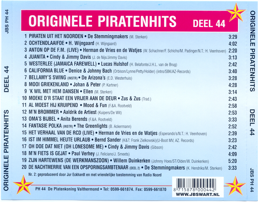 Piraten CD Deel 44 : Back | CD Covers | Cover Century | Over 1.000.000 ...